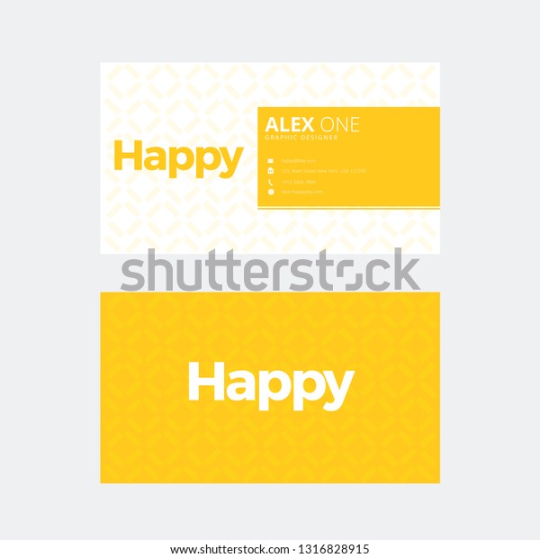 Happy Name Card Template Stock Vector (Royalty Free) 1316828915 ...