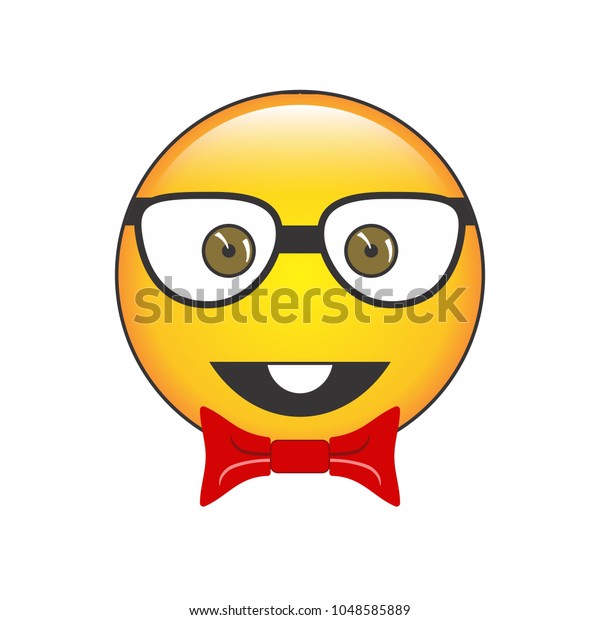 Happy Nerd Emoji Vector Stock Vector (Royalty Free) 1048585889 ...
