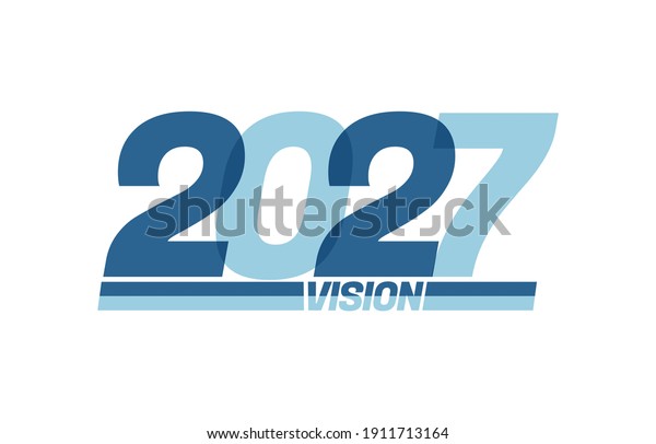 Happy New Year 2027 Typography Logo Stock Vector (Royalty Free ...