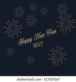 Happy New Year Card Background Design Stock Vector (Royalty Free ...