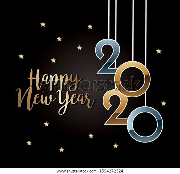 Happy New Year Design Welcome Celebrate Stock Vector (Royalty Free ...