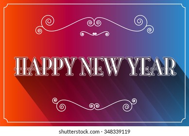 Happy New Year Slogan Vector Illustration Stock Vector (Royalty Free ...