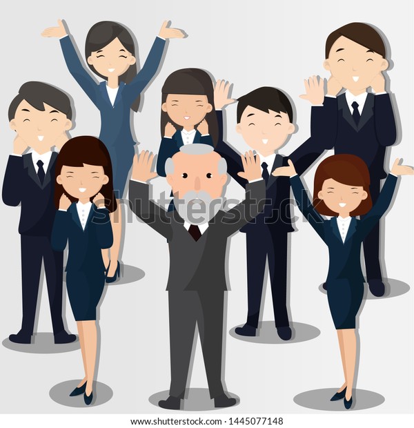 Happy Office Worker Character Design Vector Stock Vector (Royalty Free ...