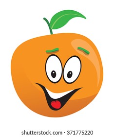 Happy Orange Faces: vetor stock (livre de direitos) 371775220 ...
