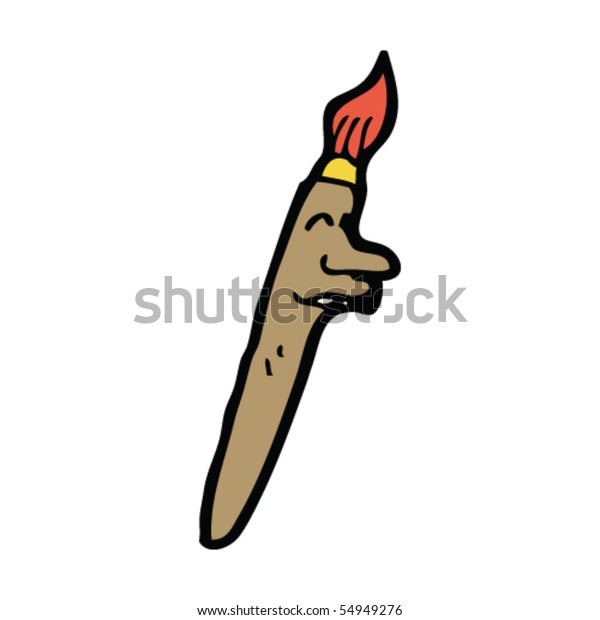 Happy Paintbrush Cartoon Stock Vector (Royalty Free) 54949276 ...