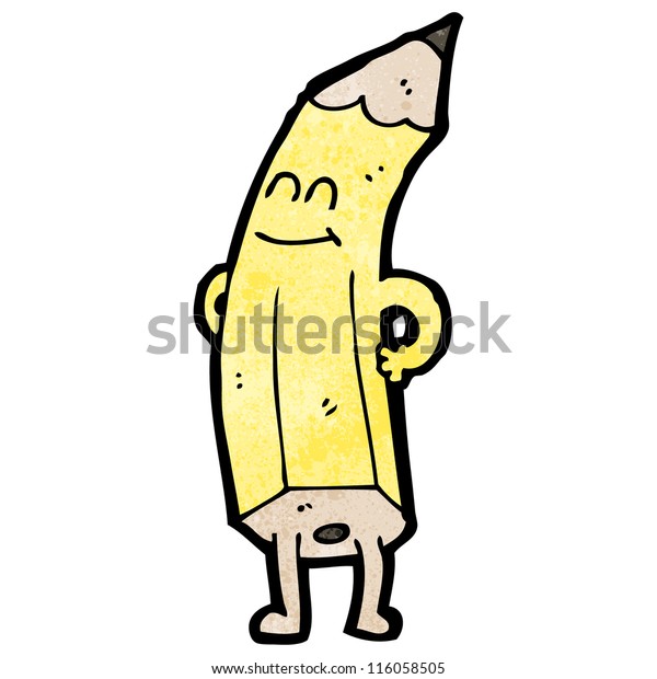 Happy Pencil Cartoon Character Stock Vector (Royalty Free) 116058505 ...