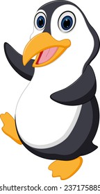Happy Penguin Cartoon: vector de stock (libre de regalías) 237175885 ...