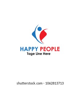 Happy People Logo Vector Stock Vector (Royalty Free) 1062813713 ...