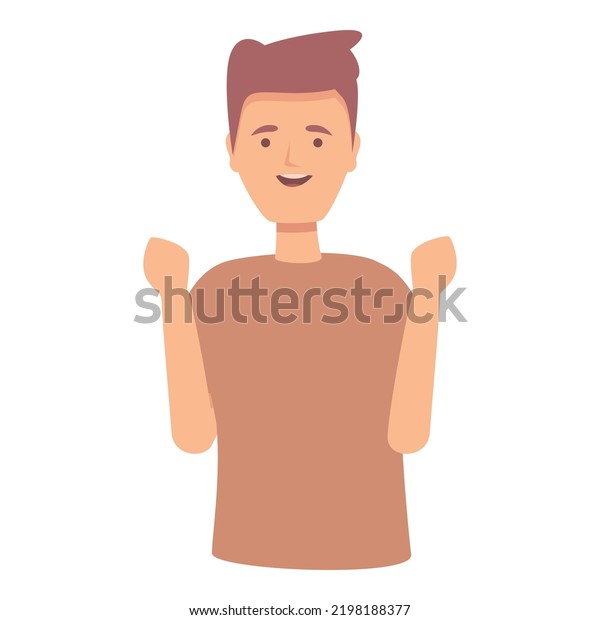 Happy Person Icon Cartoon Vector Man Stock Vector (Royalty Free ...
