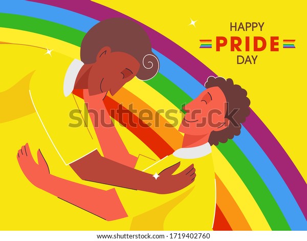 Happy Pride Day Vector Illustration Young Stock Vector (Royalty Free ...