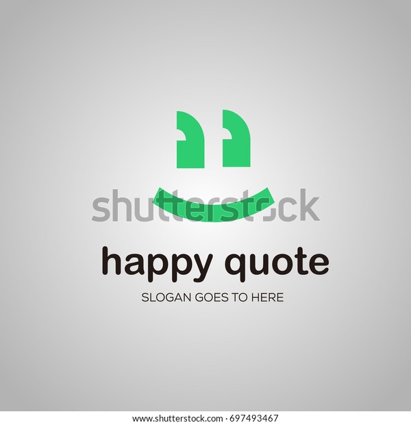 Happy Quotes Smile Logo Vector Logo Stock Vector (Royalty Free ...