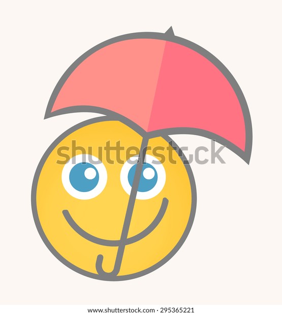 Happy Raining Cartoon Smiley Vector Face Stock Vector (Royalty Free ...