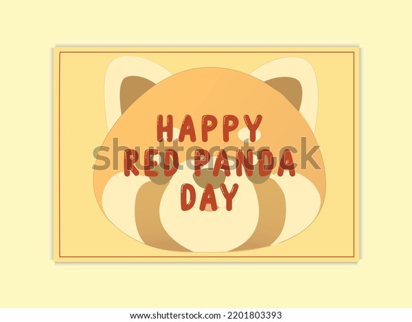 Happy Red Panda Day Banner Template Stock Vector (Royalty Free ...
