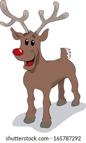 Happy Reindeer Stock Vector (Royalty Free) 165787292 | Shutterstock
