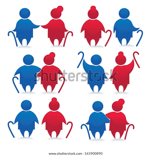 Happy Retirement Vector Collection Old People: vector de stock (libre ...