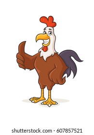 Happy Rooster Showing Thumb Vector Cartoon Stock Vector (Royalty Free ...