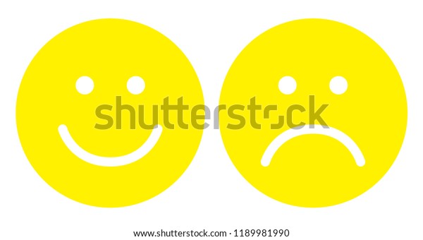 Happy Sad Face Icons Smiling Faces Stock Vector (Royalty Free ...