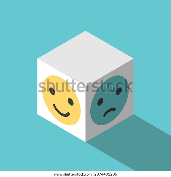 Happy Sad Faces On Cube Feedback Stock Vector (Royalty Free) 2074481206 ...