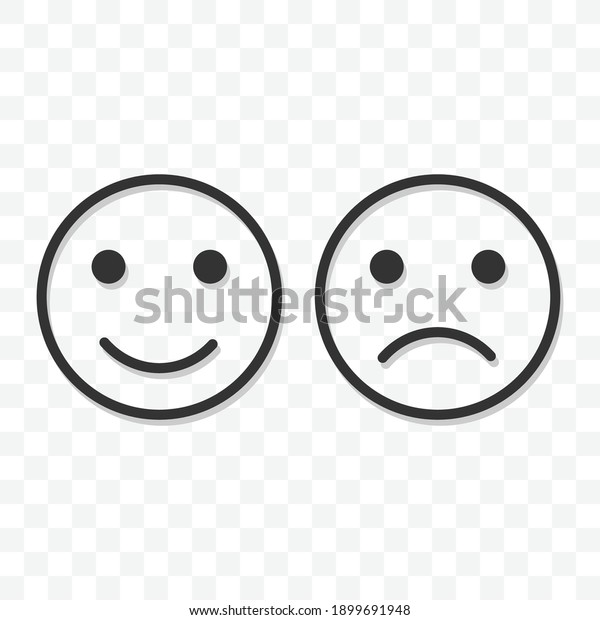 Happy Sad Icon Vector Illustration Isolated Stock Vector (Royalty Free ...