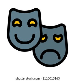 Happy Sad Mask Stock Vector (Royalty Free) 1110013163 | Shutterstock