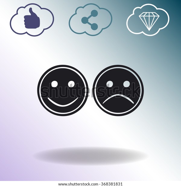 Happy Sad Smile Vector Icon: เวกเตอร์สต็อก (ปลอดค่าลิขสิทธิ์) 368381831 ...