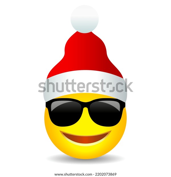 Happy Santa Emoji Vector Cartoon Isolated Stock Vector (Royalty Free ...