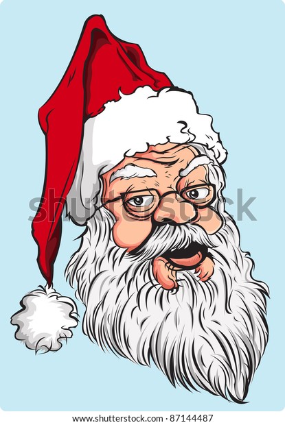 Happy Santa Face Stock Vector (Royalty Free) 87144487 | Shutterstock