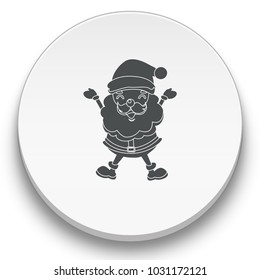 Happy Santa Icon Stock Vector (Royalty Free) 1031172121 | Shutterstock