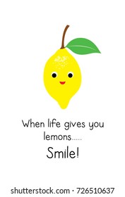 Happy Smile Lemon Stock Vector (Royalty Free) 726510637 | Shutterstock