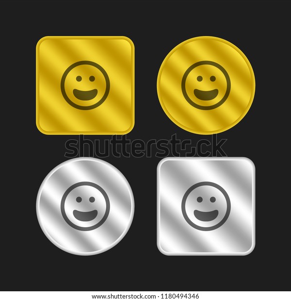 Happy Smiling Emoticon Face Open Mouth Stock Vector (Royalty Free ...