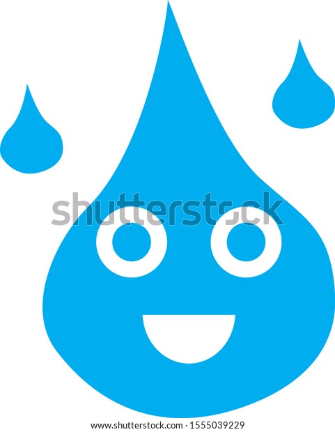 Happy Smilling Cute Water Vector Illustration Stock Vector (Royalty ...