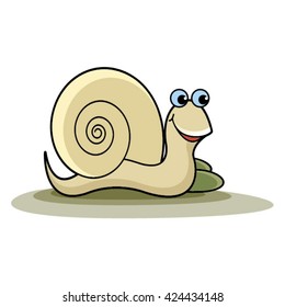 Happy Snail Big Eyesvector Drawing Stock Vector (Royalty Free ...