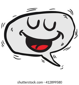 Happy Speech Bubble Cartoon Illustration Stock Vector (Royalty Free ...