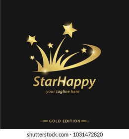 Happy Star Logo Template Stock Vector (Royalty Free) 1031472820 ...