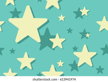 Happy Stars Seamless Pattern Background Stock Vector (Royalty Free ...
