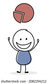 Happy Stickman Graph Symbol Vector Stock Vector (Royalty Free ...