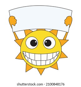 Happy Summer Sun Vector Design Stock Vector (Royalty Free) 2100848176 ...