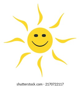 Happy Sun Cartoon Character Vector Design Stock Vector (Royalty Free ...