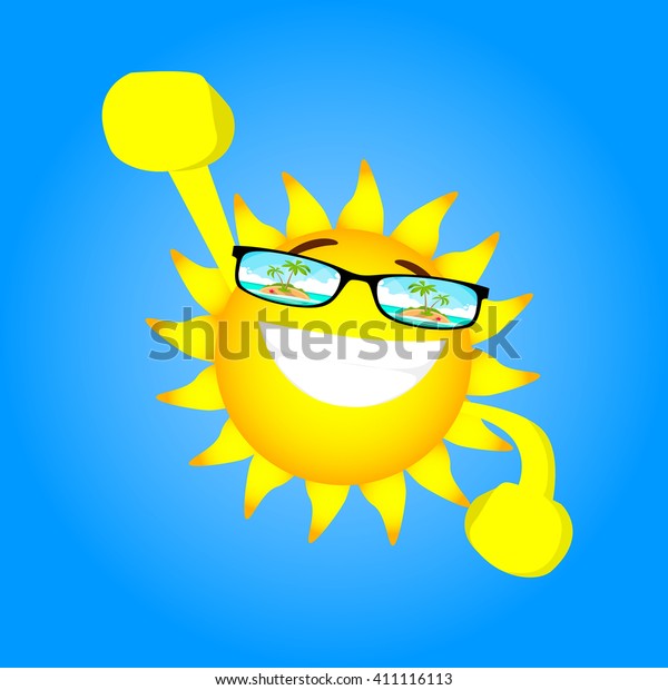 Happy Sun Face Cartoon Character Hands 库存矢量图（免版税）411116113 | Shutterstock