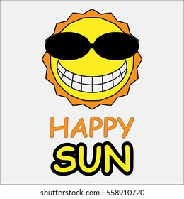 Happy Sun Logo: vector de stock (libre de regalías) 558910720 ...