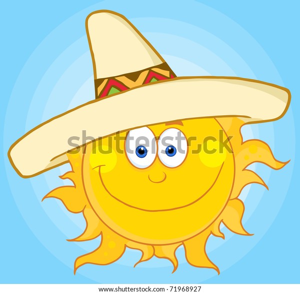 Happy Sun Sombrero Hat Stock Vector (Royalty Free) 71968927 | Shutterstock