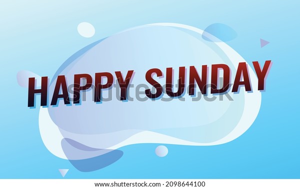 Happy Sunday Word Concept Vector Illustration Stock Vector (Royalty ...
