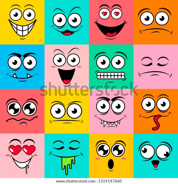 Symbole joyeux émotions icônes illustration vectorielle : image ...