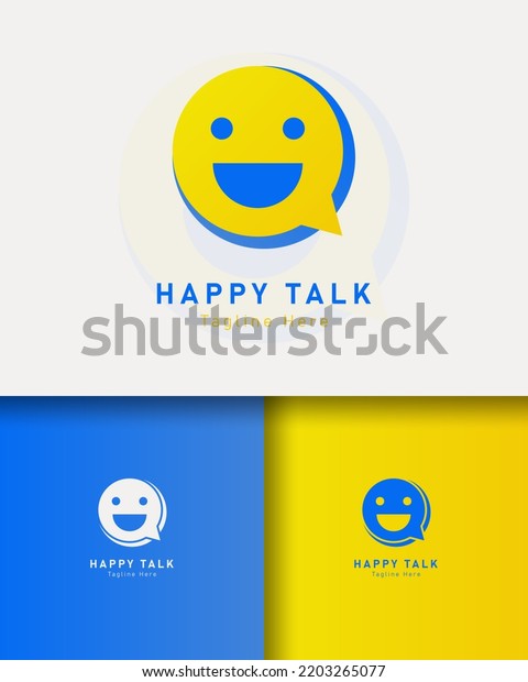 Happy Talk Logo Vector Template Stock Vector (Royalty Free) 2203265077 ...