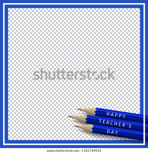 Happy Teachers Day Poster Concept Frame Stock Vector (Royalty Free ...