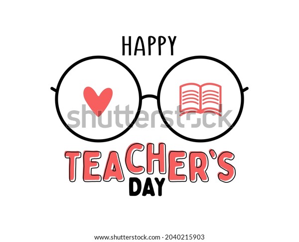 Happy Teachers Day Vector Illustration Isolated Stock Vector (Royalty ...