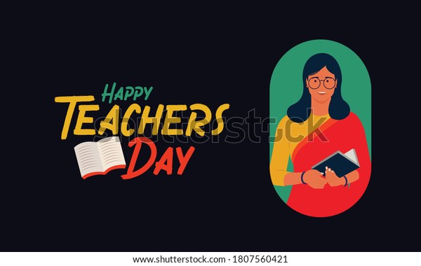 Happy Teachers Day Vector Typography Set Stock Vector (Royalty Free ...