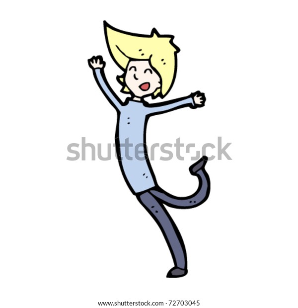 Happy Thin Person Cartoon Stock Vector (Royalty Free) 72703045