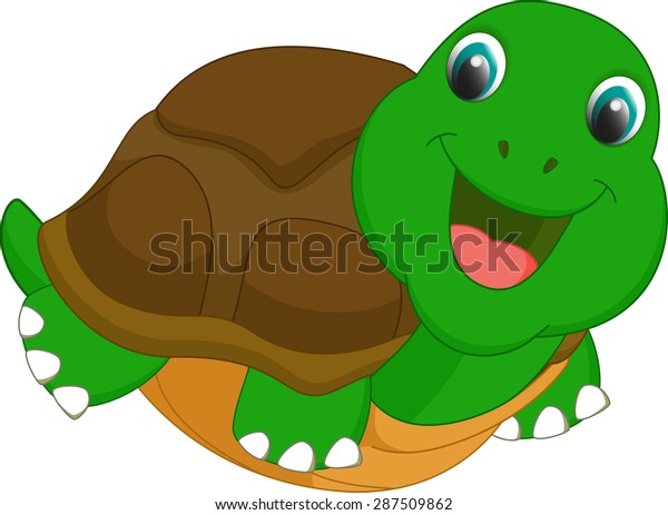 Happy Turtle Cartoon: vetor stock (livre de direitos) 287509862 ...