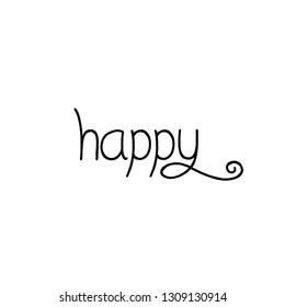 Happy Typography Print Use Poster Flyer Stock Vector (Royalty Free ...